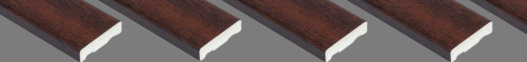 Rectangular uPVC 25mm x 20mm Mahogany Trim 5m | Brissco Online