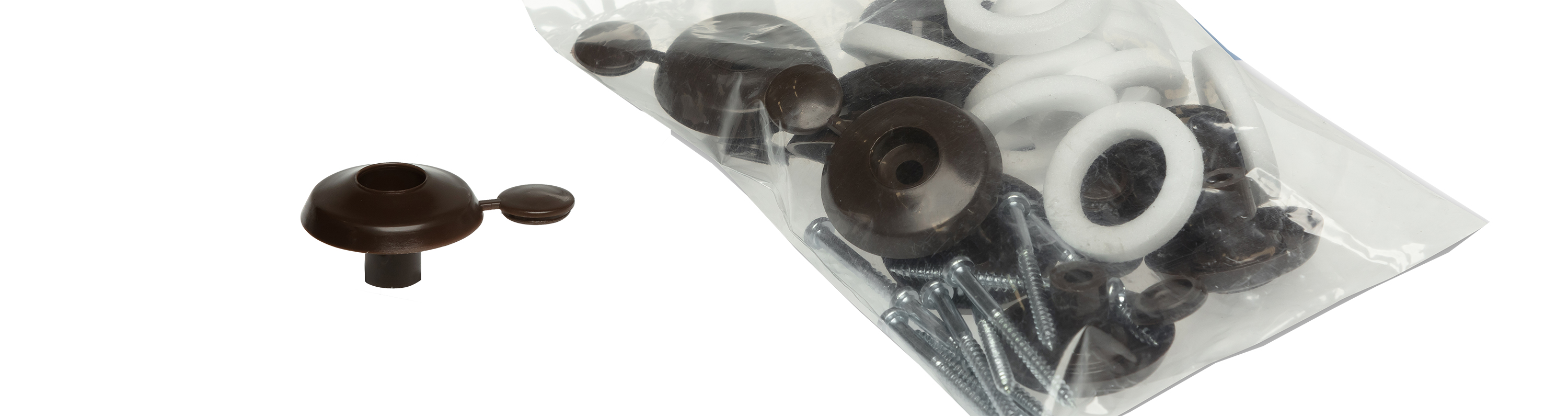 16mm Multiwall Polycarbonate Fixing Buttons (10Pk) Brown (Ral8040 ...
