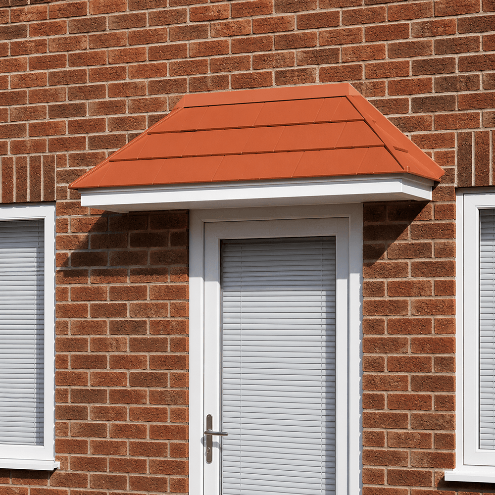 Elsdon Clay Tiled Effect Over Door Canopy | Self-Supporting GRP ...