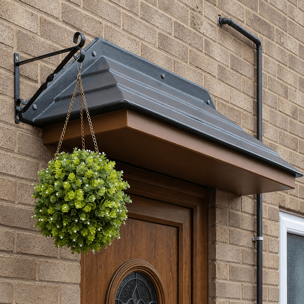 Elsdon Clay Tiled Effect Over Door Canopy | Self-Supporting GRP ...