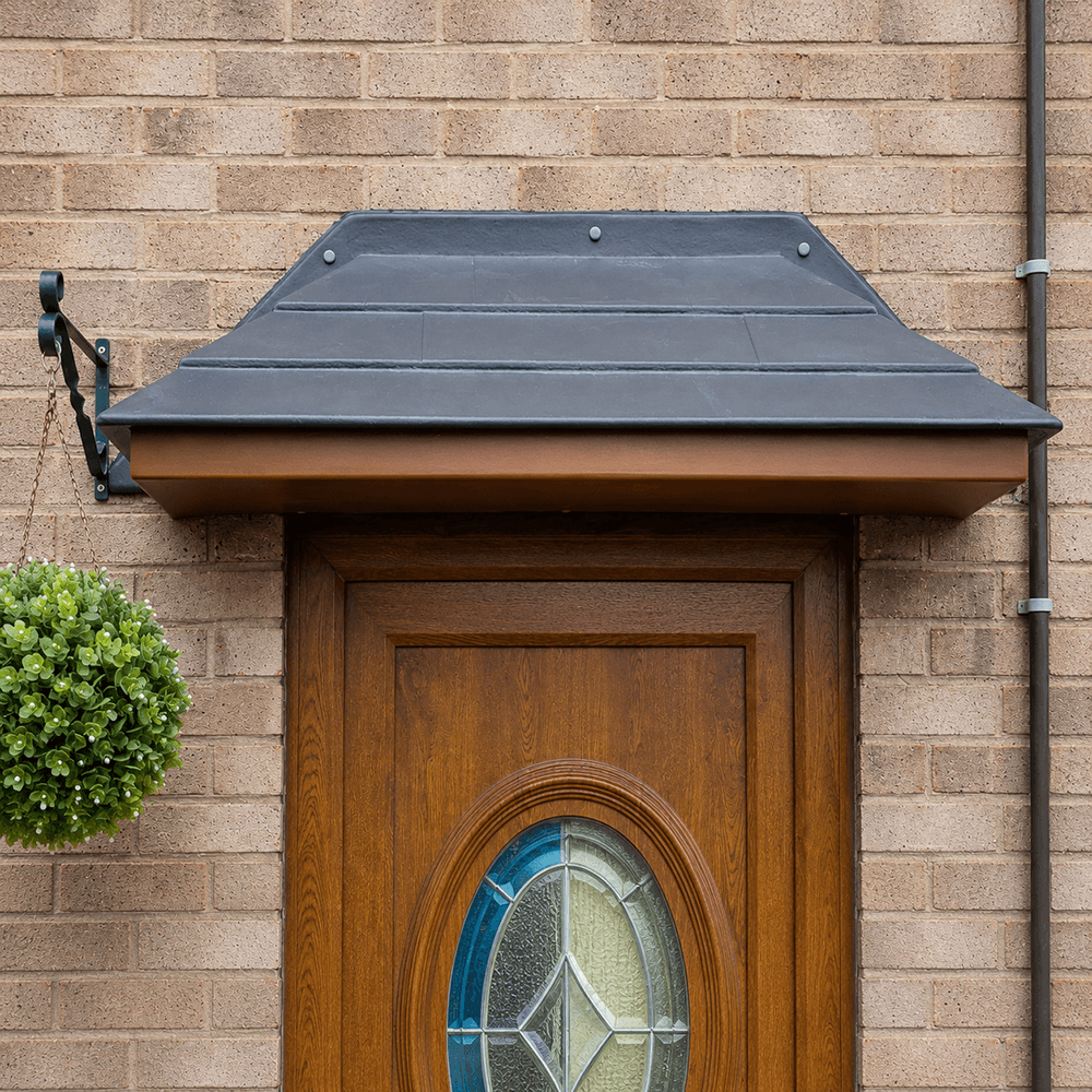 Elsdon Clay Tiled Effect Over Door Canopy | Self-Supporting GRP ...